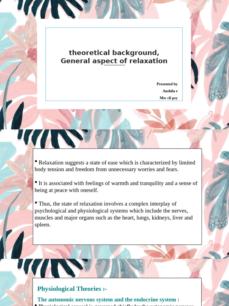 Anshila e - Industrial - Theoreticl, GNRL Aspct of Rlxtion | PDF | Autonomic Nervous System ...