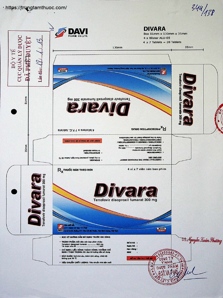 Thuoc Divara 300mg Huong Dan Su Dung Trungtamthuoc | PDF