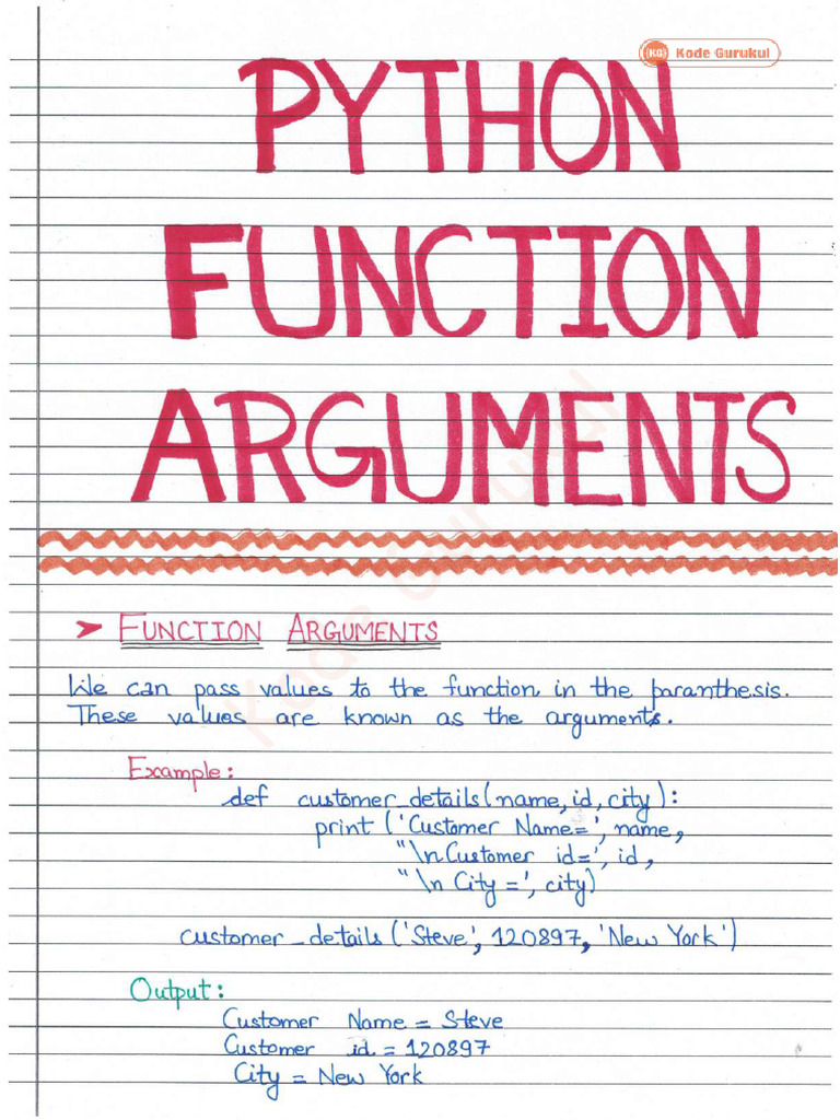 56 Function Arguments | PDF