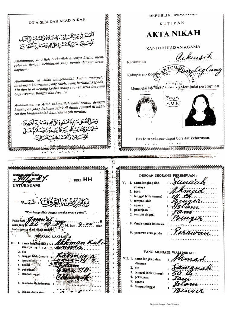 Akta Nikah Pa Ahman | PDF
