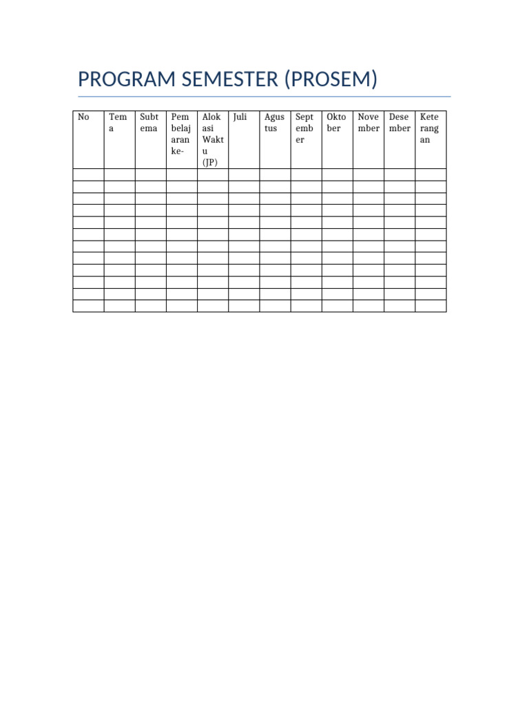 Template PROSEM | PDF