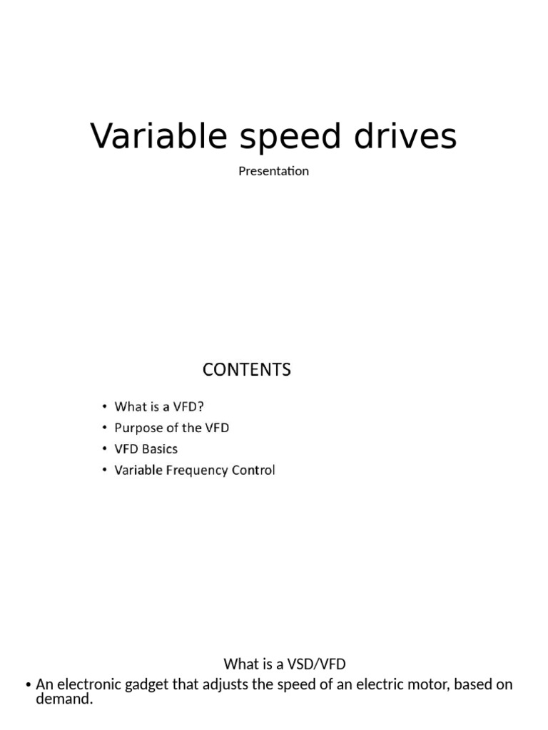Variable Speed Drives | PDF