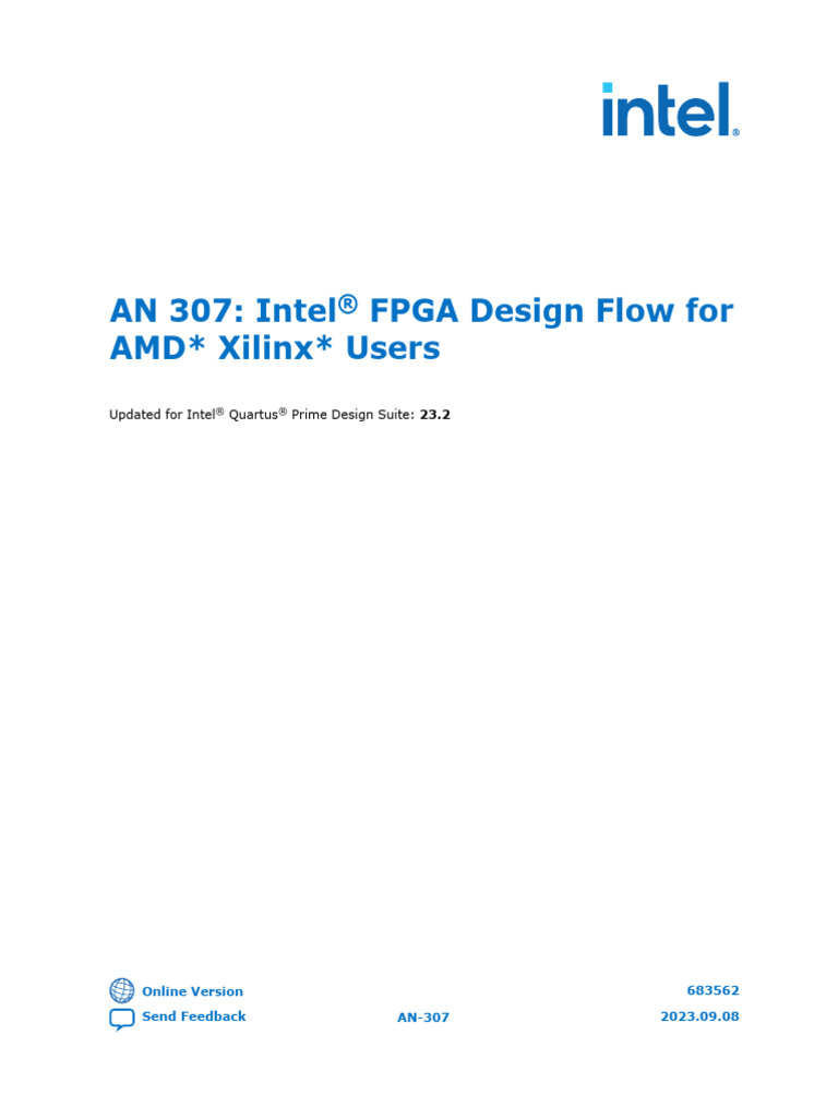 AN-307 - Intel FPGA Design Flow For AMD Xilinx Users 23.2 | PDF | Field Programmable Gate Array ...