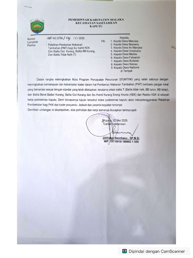 Undangan Pembekalan PMT 2025 | PDF