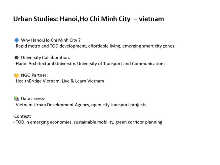 Urban Development in Vietnam Cities | PDF