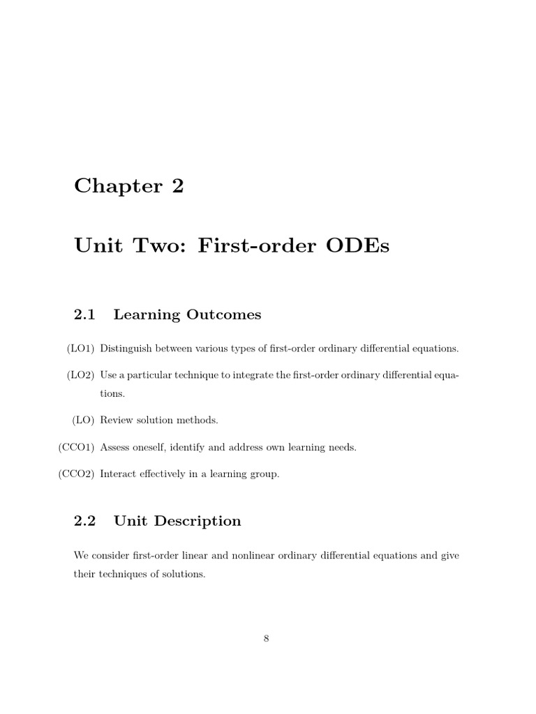 Types of First-Order ODEs Explained | PDF | Ordinary Differential Equation | Differential Equations