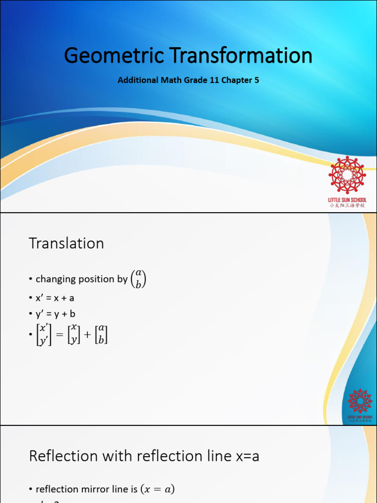 Sec 5 CP 5 - Geometric Transformation | PDF | Euclid | Functions And Mappings