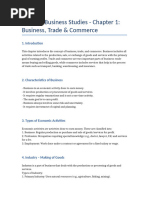 Class11 Business Studies Chapter1 Notes | PDF