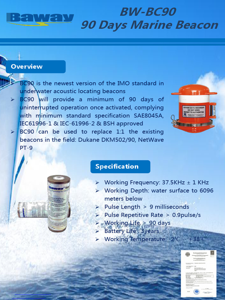BC90 Marine Beacon Specifications | PDF