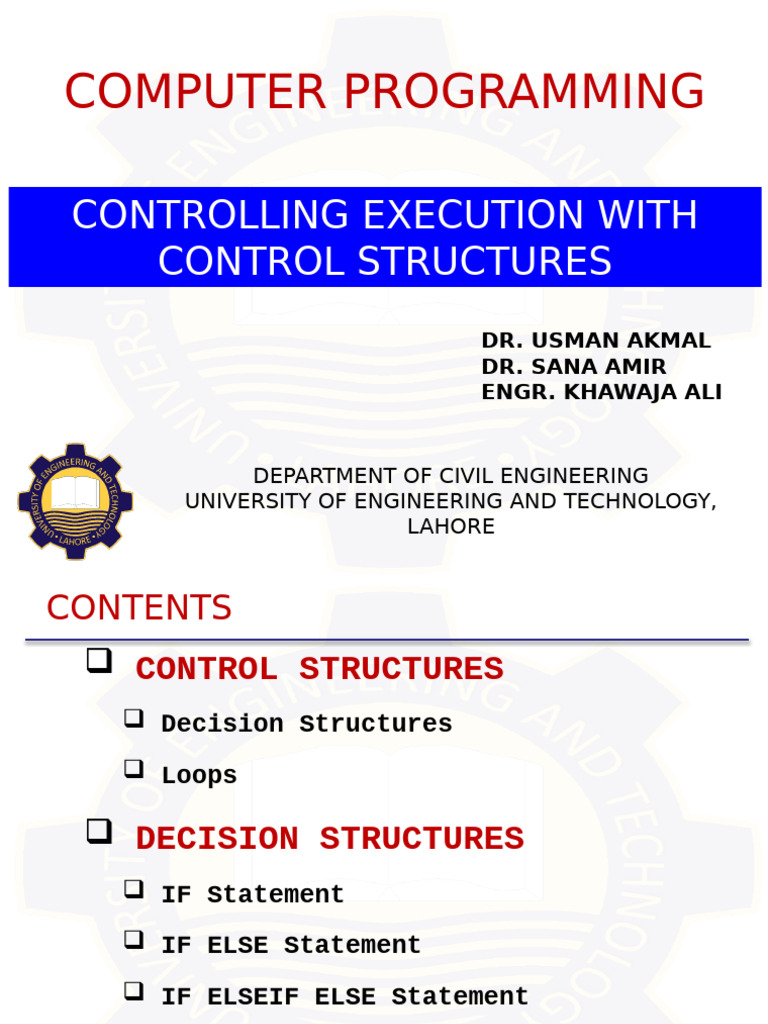 Lec-3 Control Statements | PDF | Control Flow | Computer Science