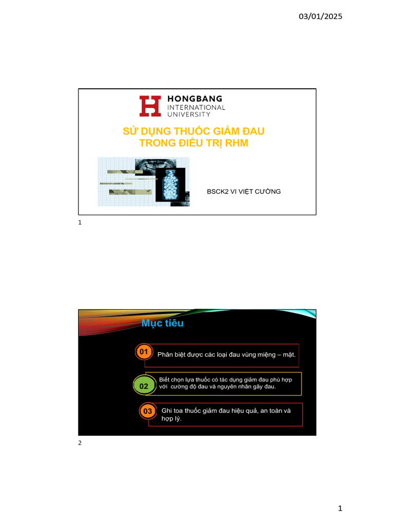 Giảm Đau RHM | PDF