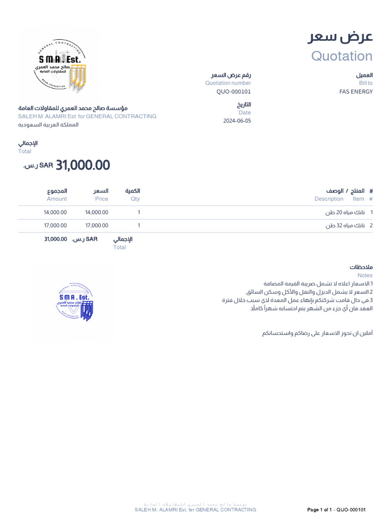 Fas Energy Estimate Quo-000101 | PDF