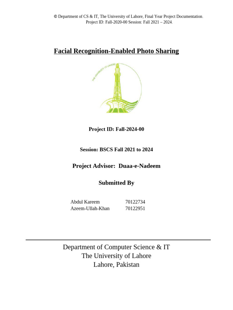 Fyp Phase 2 Documentation V4 Facial Recognition | PDF | Databases | Qr Code