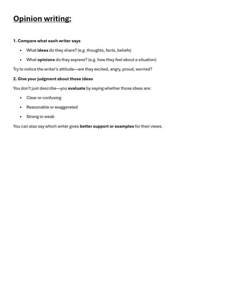 Opinion Writing | PDF