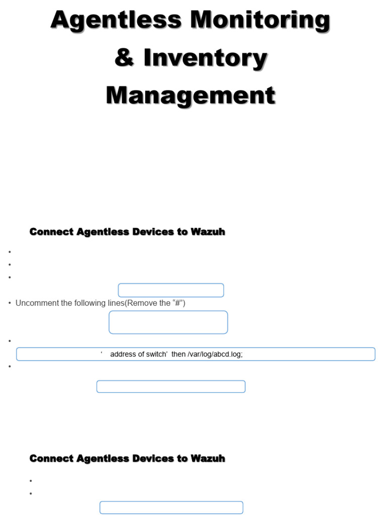 02-Agentless Monitoring & Inventory | PDF | Regular Expression | Software Engineering