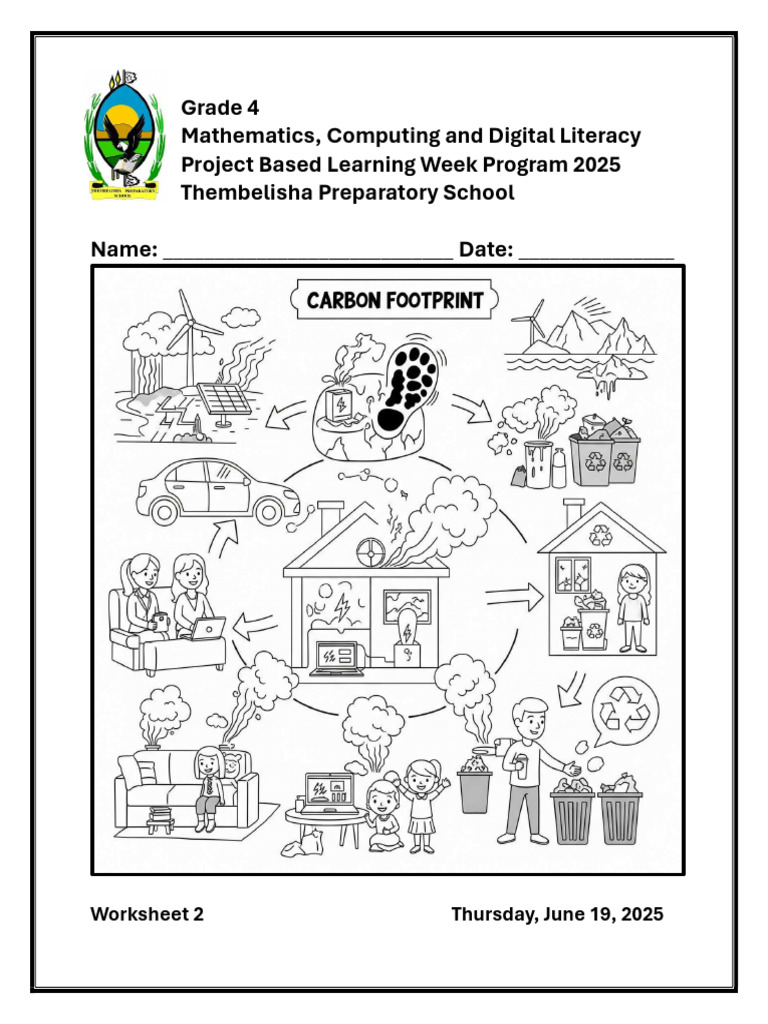 Carbon Footprint Lesson 1 Grade 4 Part 2b | PDF | Waste | Recycling