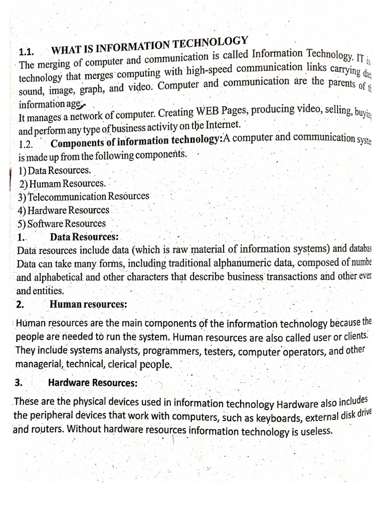 ICT Important Notes | PDF