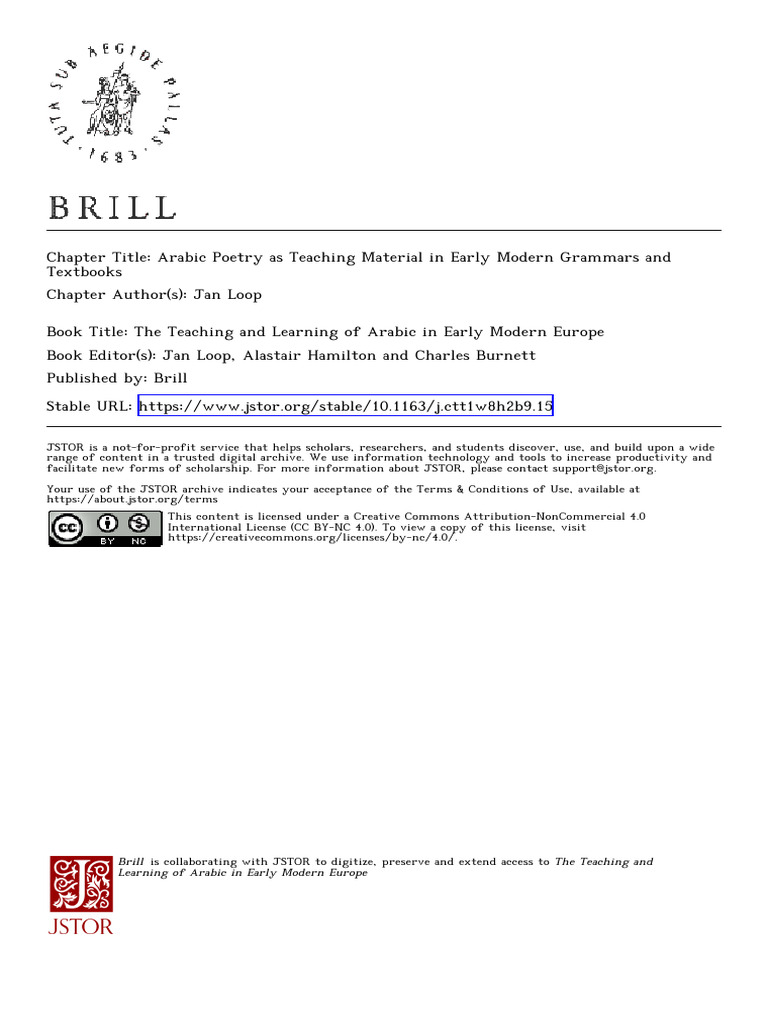 Loop ArabicPoetryTeaching 2017 | PDF | Metre (Poetry) | Quran