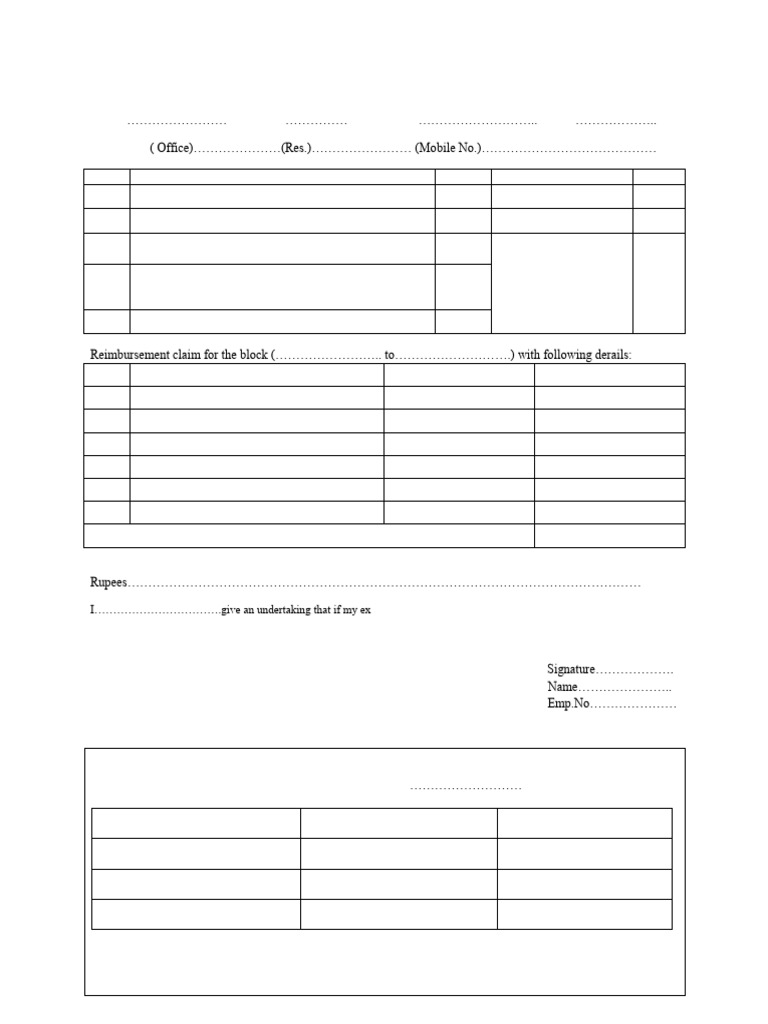 PDA Reimbursemen Form and Guidelines 1 | PDF