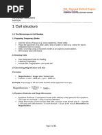 Cell Structure A Level Biology Notes | PDF | Wellness