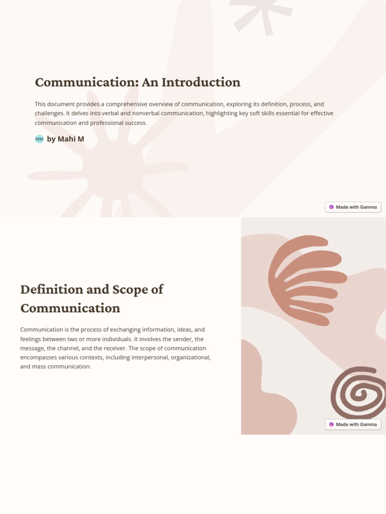 Communication An Introduction | PDF | Communication | Nonverbal ...