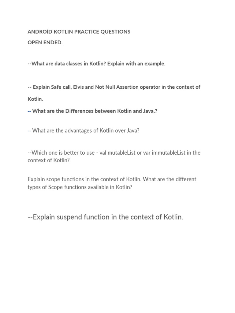 Android Practice Questions? From Prof | PDF