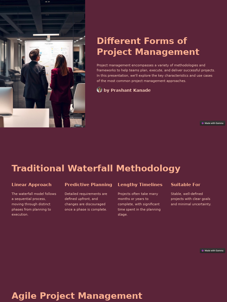 Different Forms of Project Management | PDF | Scrum (Software ...