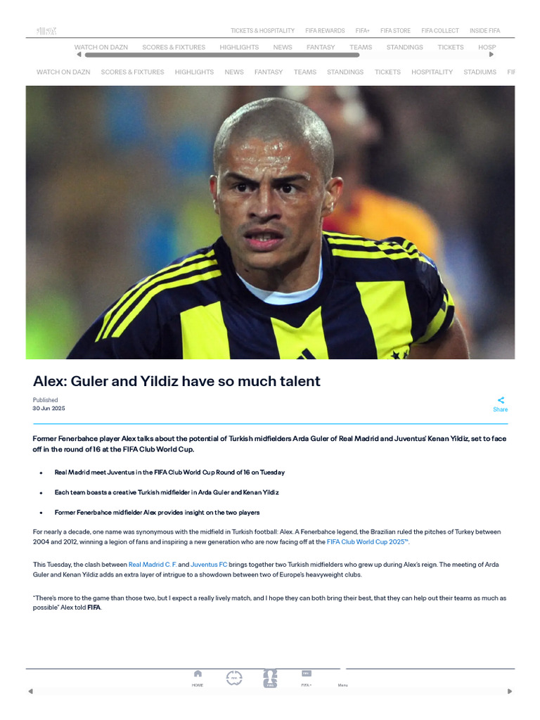 Alex Interview On Guler and Yildiz - FIFA Club World Cup 2025 | PDF ...