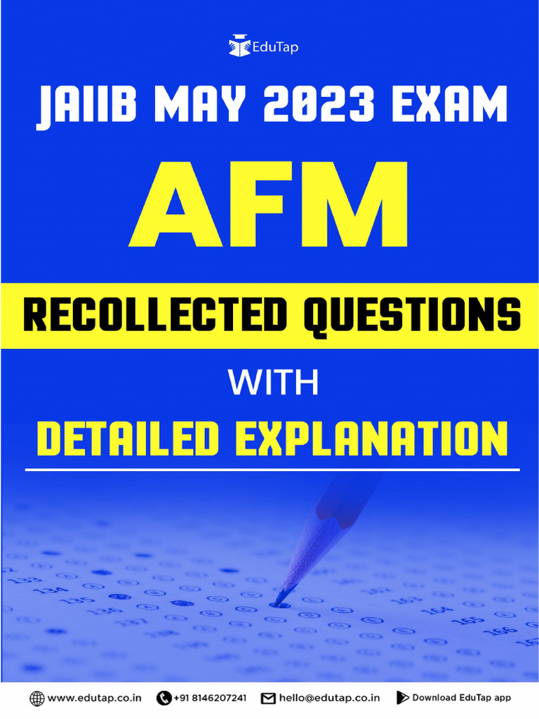 Jaiib AFM 2023 - Memory Based Paper | PDF | Debits And Credits | Derivative (Finance)