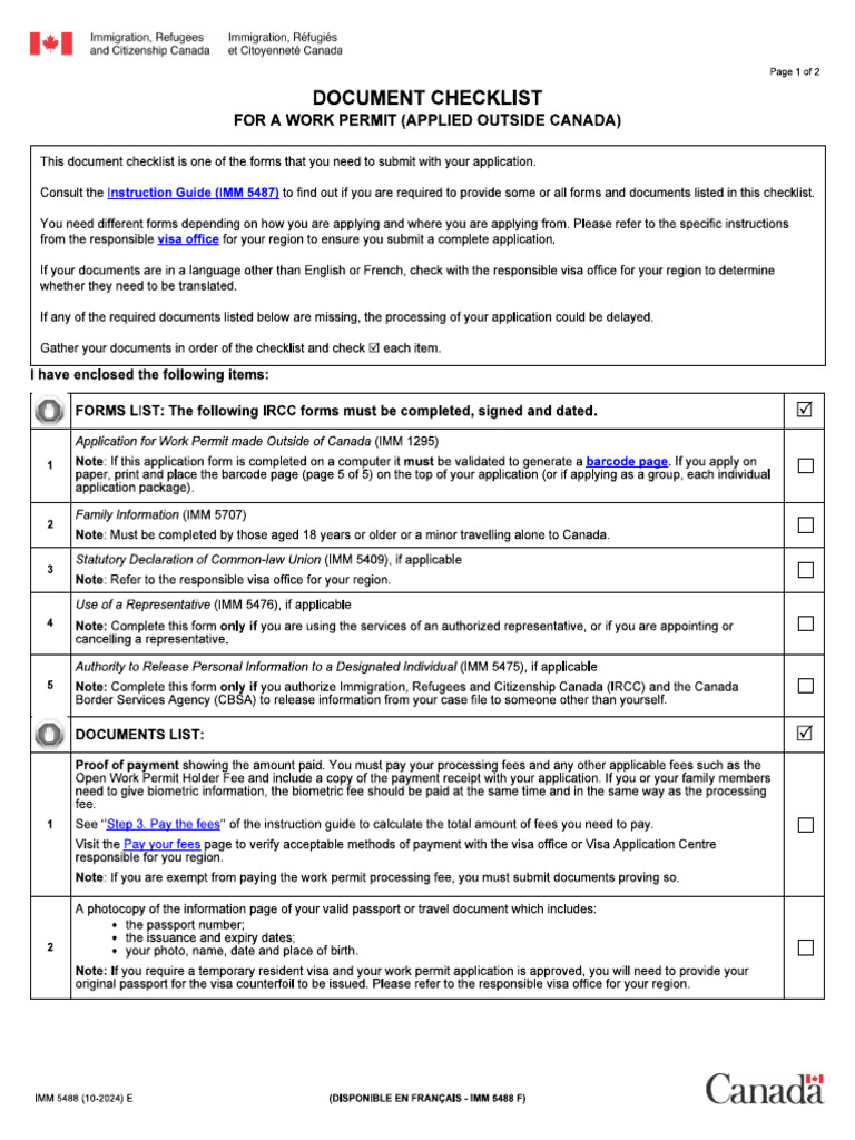 Imm Form Canada | PDF