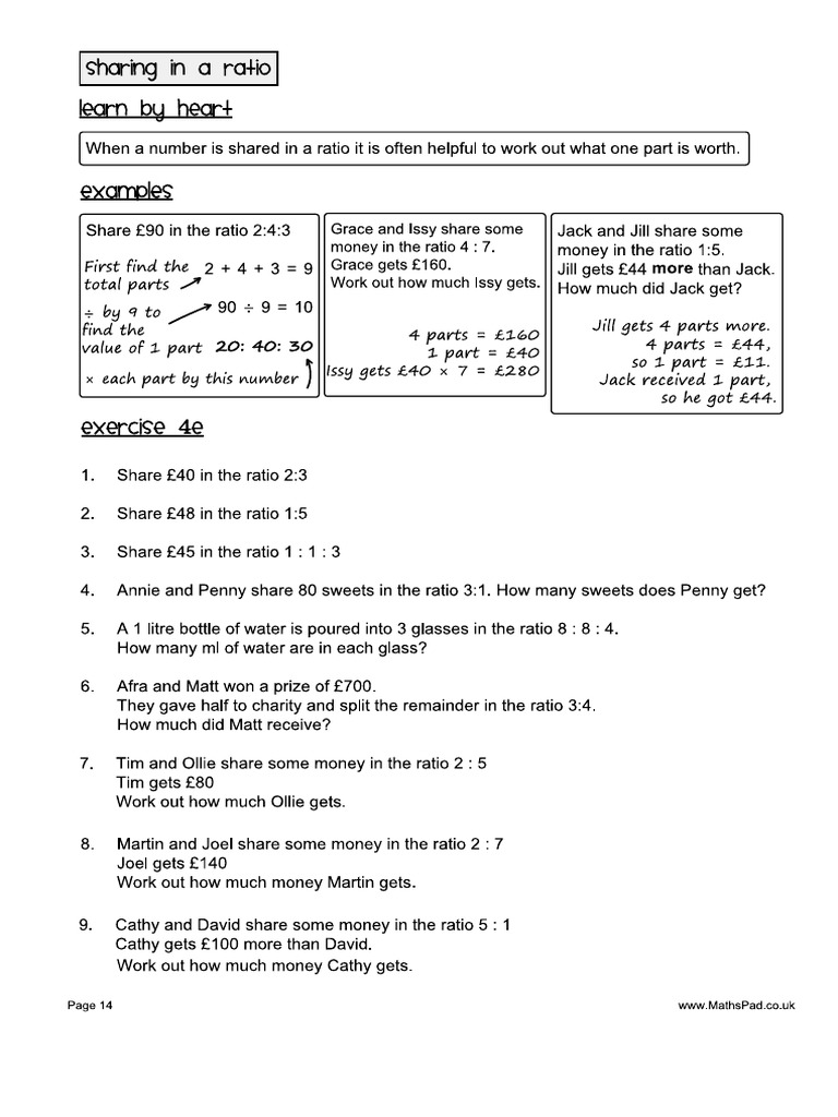 Ratio Revision | PDF