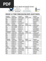 2025 General Time Table Updated | PDF
