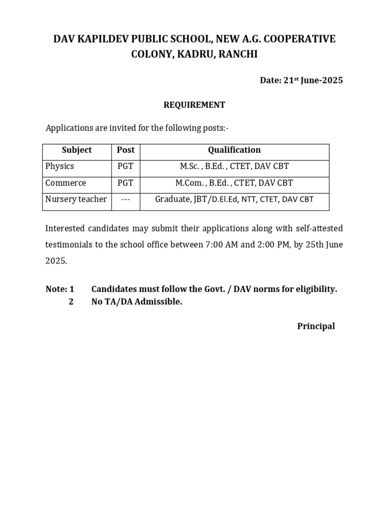 Vacancy Notice | PDF