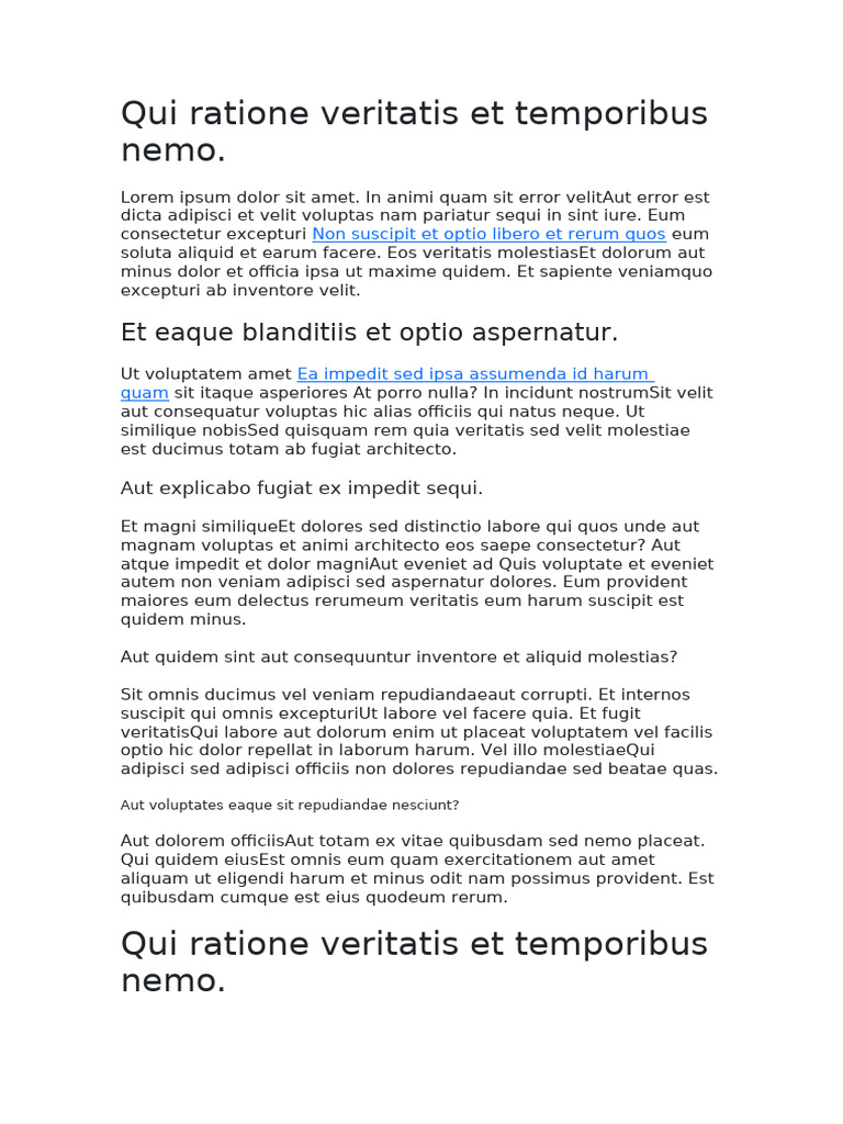 Qui Ratione Veritatis Et Temporibus Nemo | PDF
