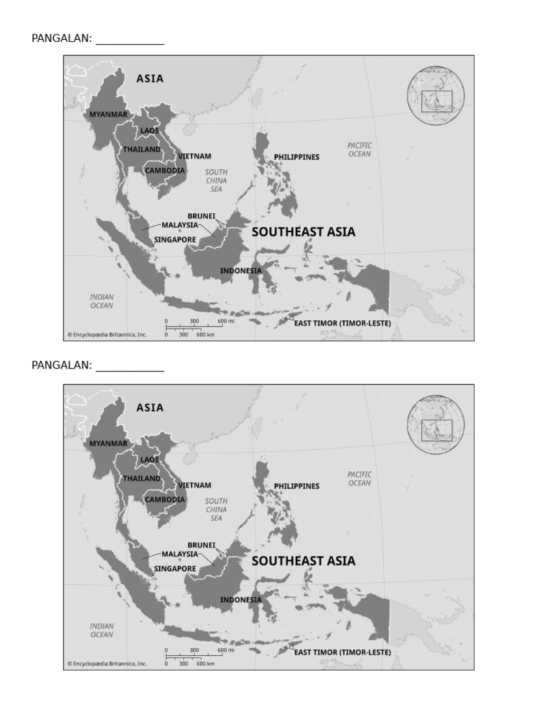 AP 7 1st Quarter Activity Southeast Asian Map Color | PDF