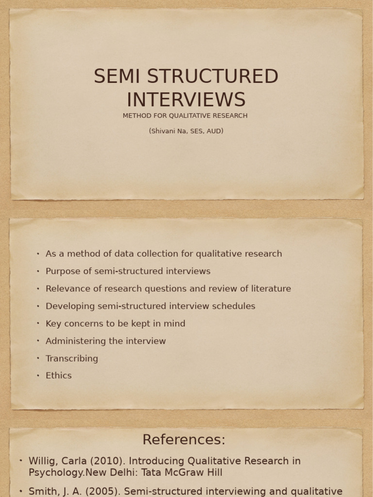 Framework for Semi-Structured Interviews | PDF | Qualitative Research ...