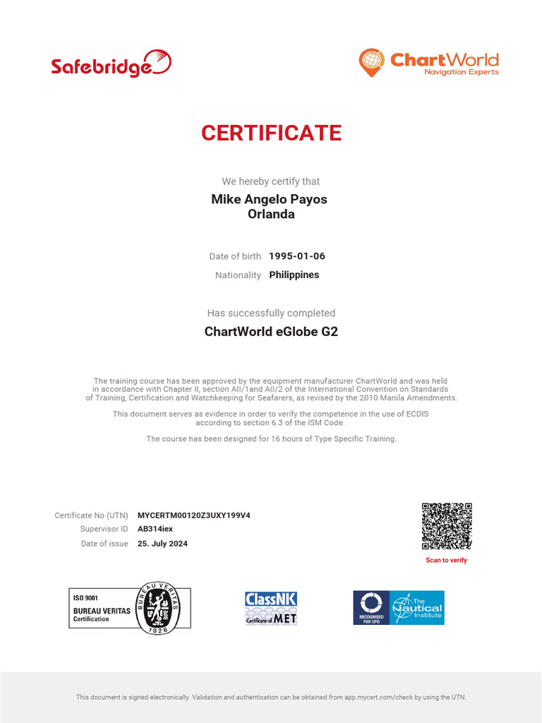 Open Certificate | PDF