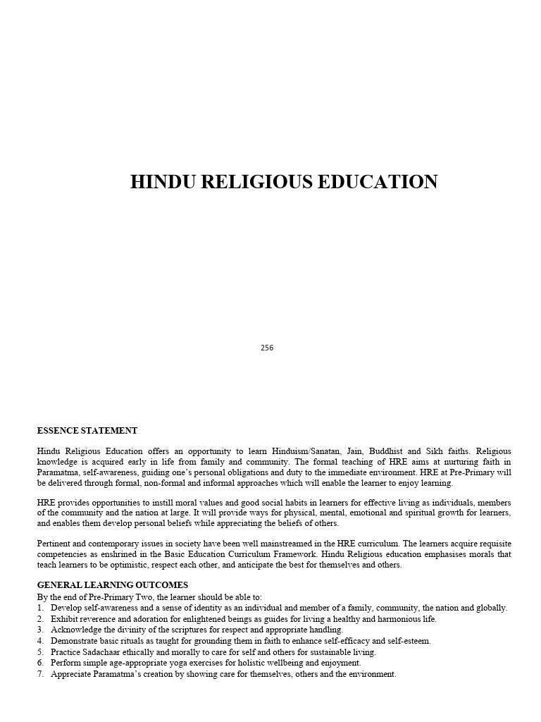 PP2 HINDU - RELIGIOUS - EDUCATION - ACTIVITIES - Curriculum | PDF ...