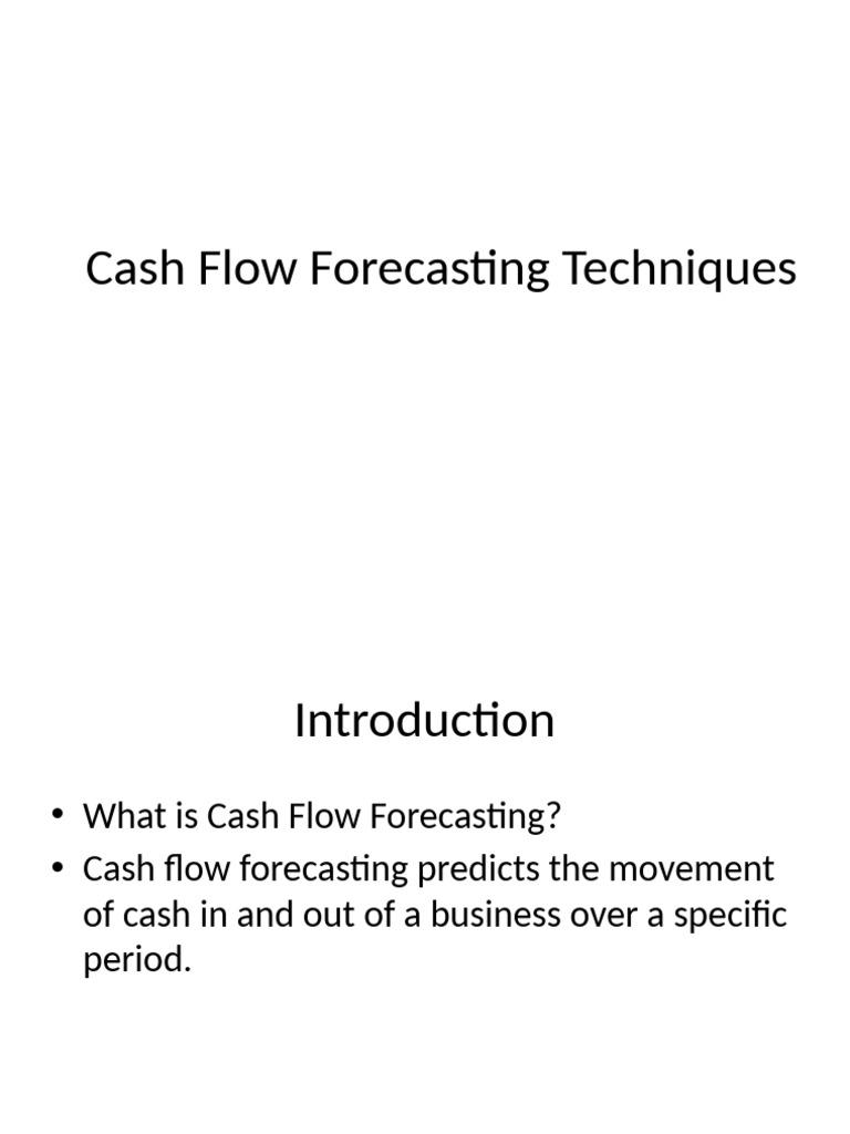 Cash - Flow - Forecasting - Revised | PDF | Forecasting | Cash