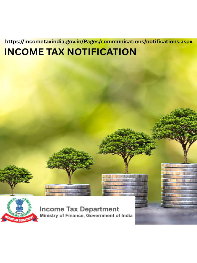 Income Tax Notification Update | PDF