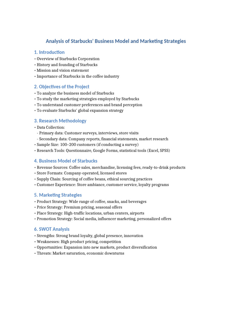 Starbucks Project | PDF