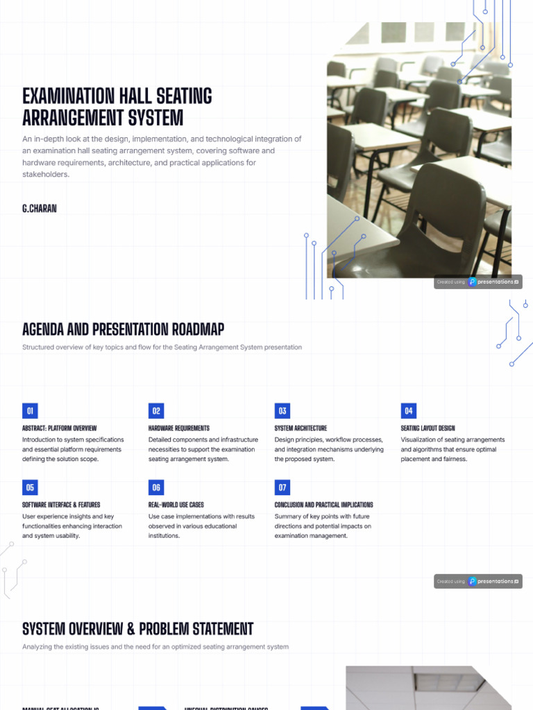 Examination Hall Seating Arrangement System | PDF