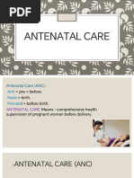 Antenatal Care Card | PDF | Gynaecology | Sexual Reproduction