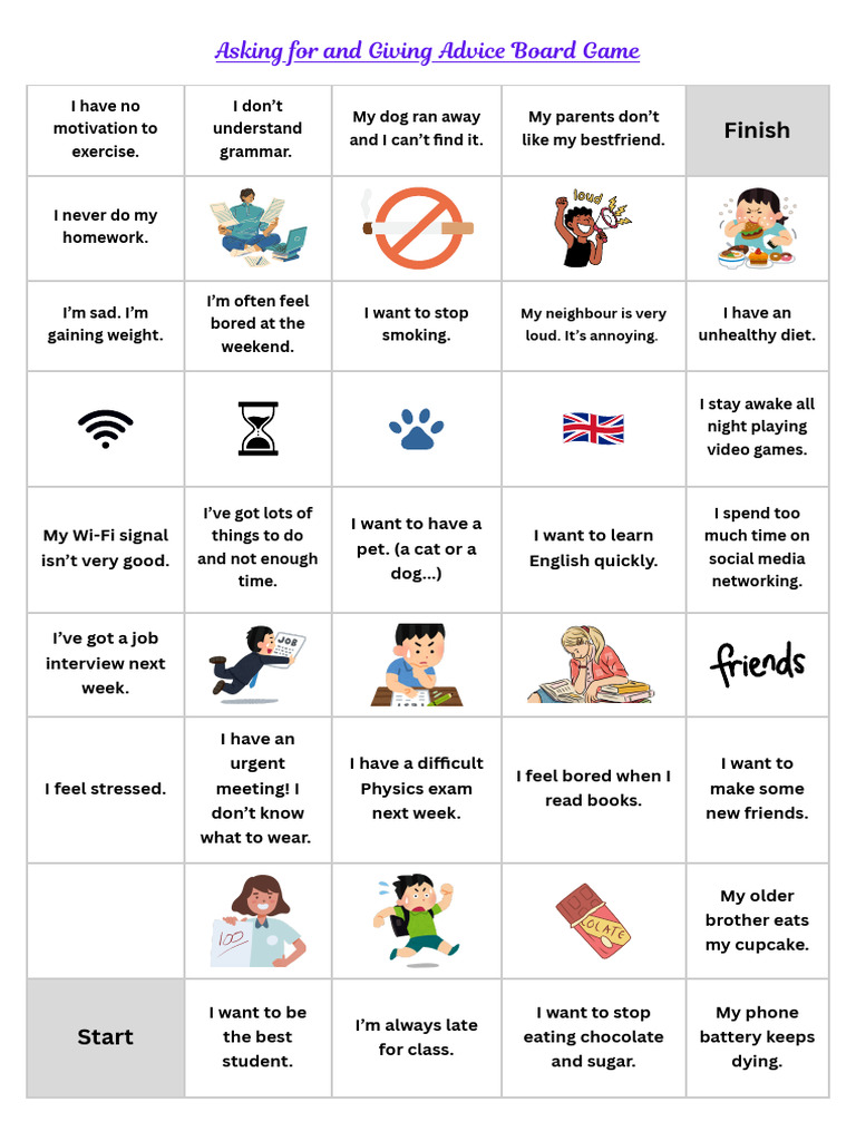 Advice Board Game Scenarios | PDF
