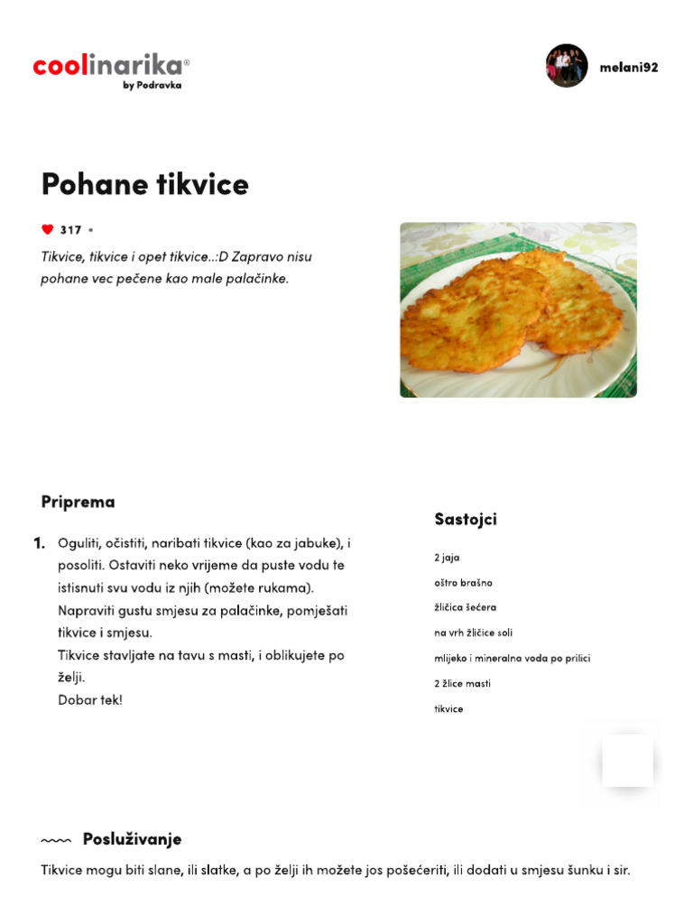 Pohane Tikvice | PDF