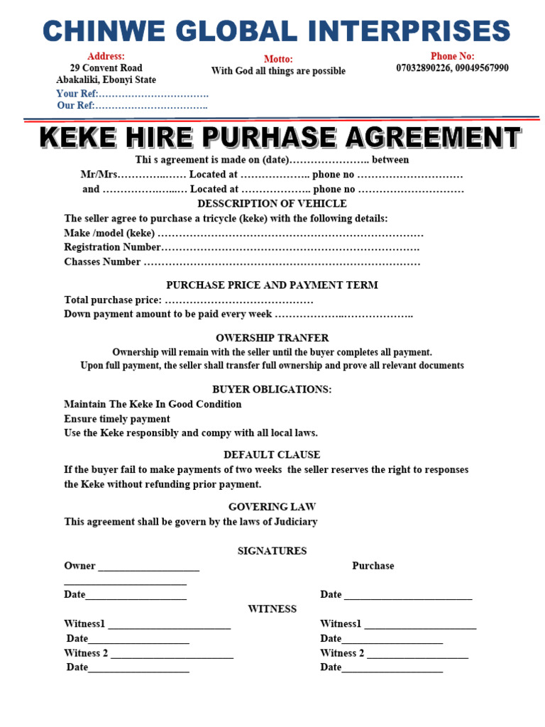 Hire Purchase | PDF