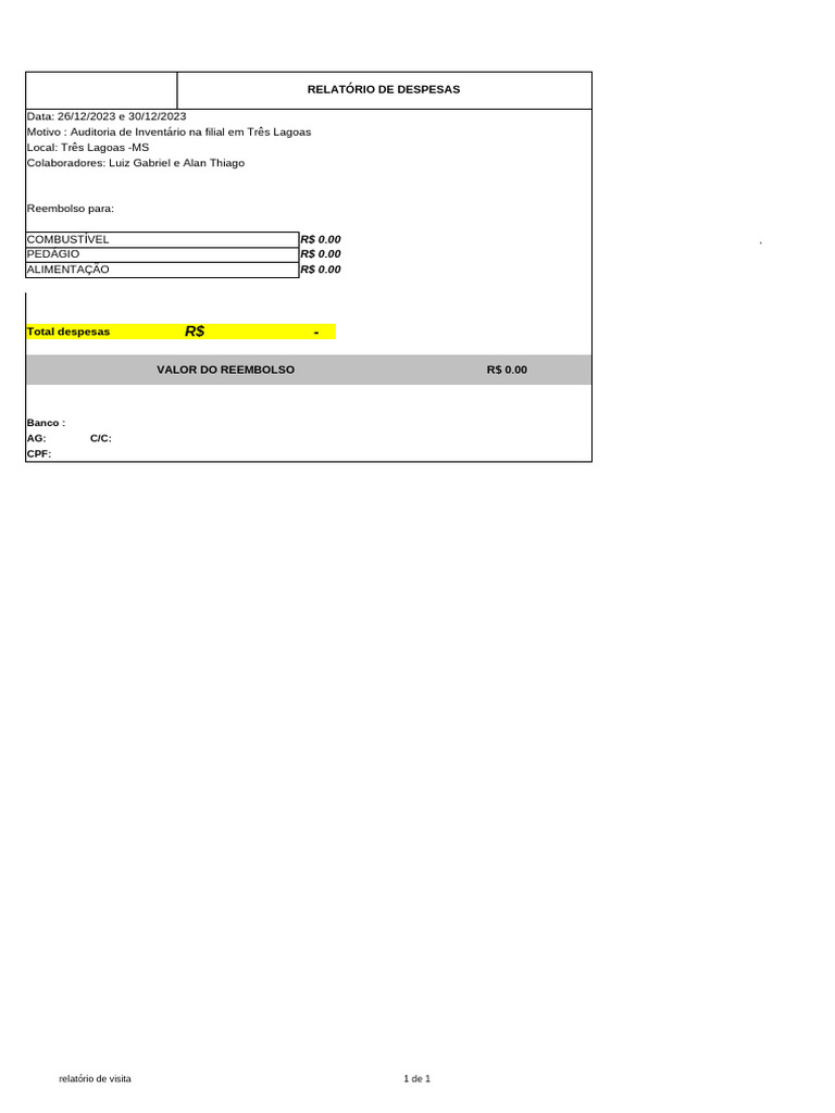 Modelo Reembolso | PDF