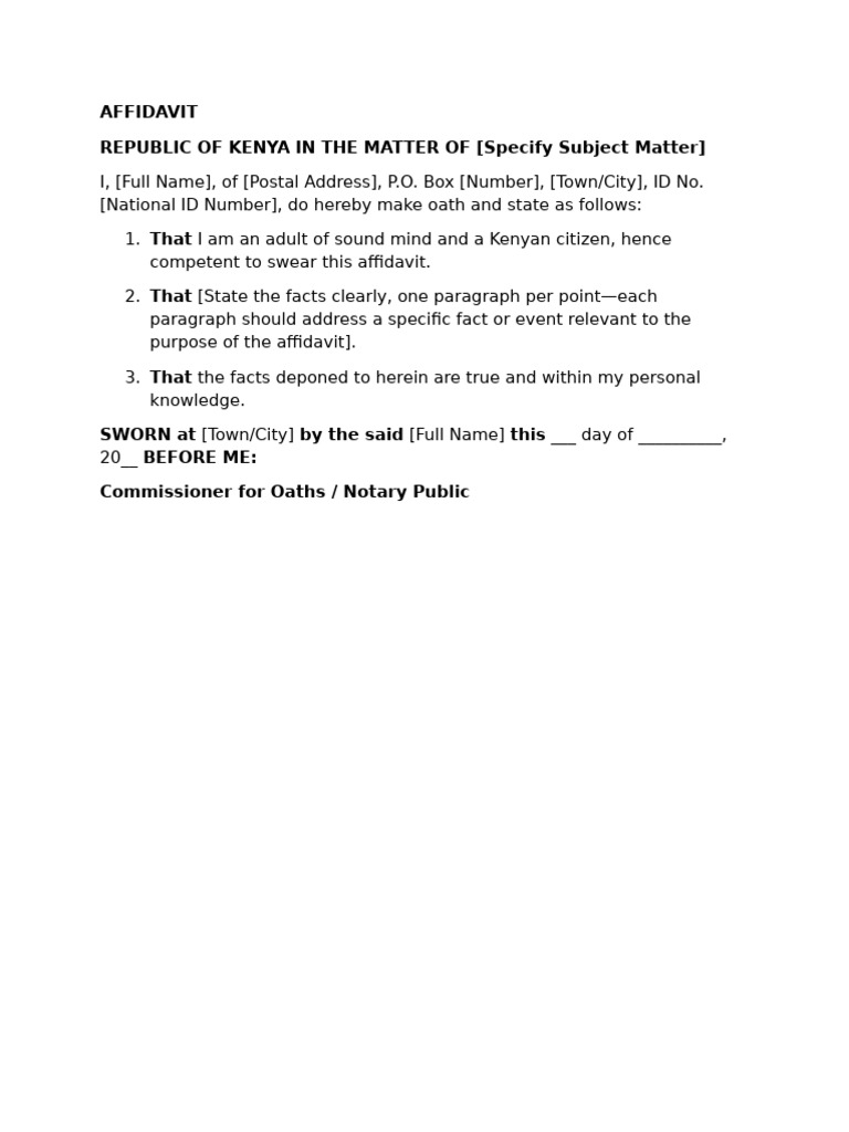 Affidavit | PDF