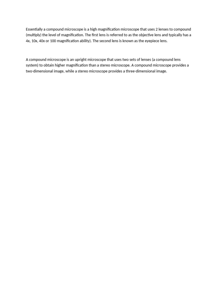 Understanding Compound Microscopes | PDF