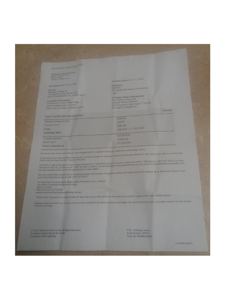 Preuve Du Virement Bancaire | PDF